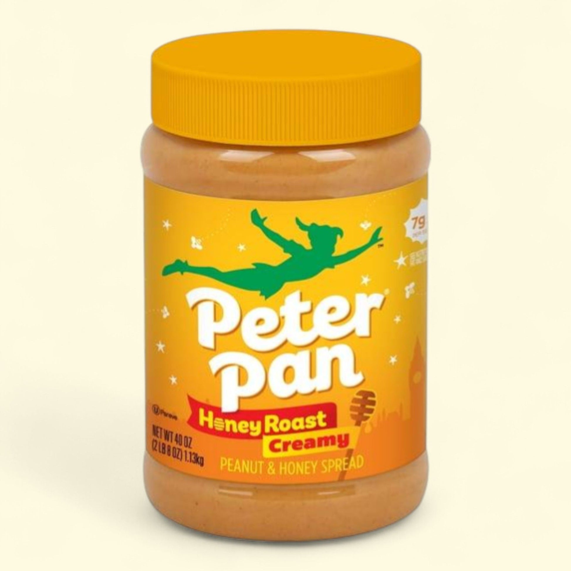 Peter Pan Creamy Peanut Butter, Honey Roasted, Smooth, 40 oz Jar ...